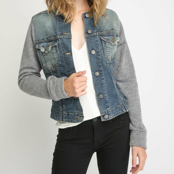 JET | Jackets & Coats | New 98 Jet By John Eshaya Mixed Media Studded ...